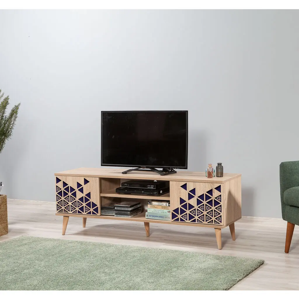 Hanah Home TV Komoda Truva-123, 140x50x40 cm, Smeđe boje