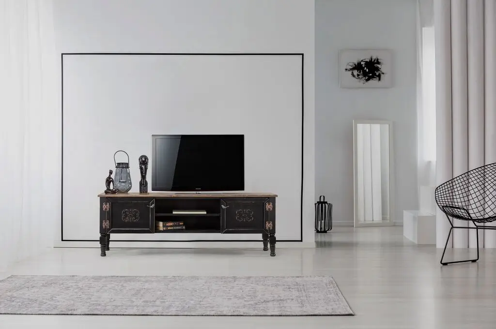 Hanah Home TV komoda Ada, 150x40x50 cm, Crna