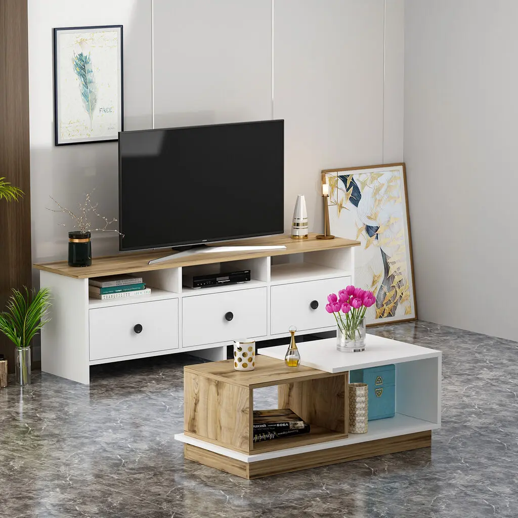 Hanah Home Set za dnevnu sobu Oslo, 2 komada, Beli