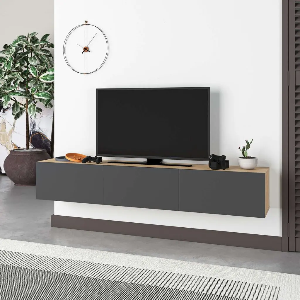 Hanah Home TV Komoda Francy 180, 180x30x30 cm, Antracit