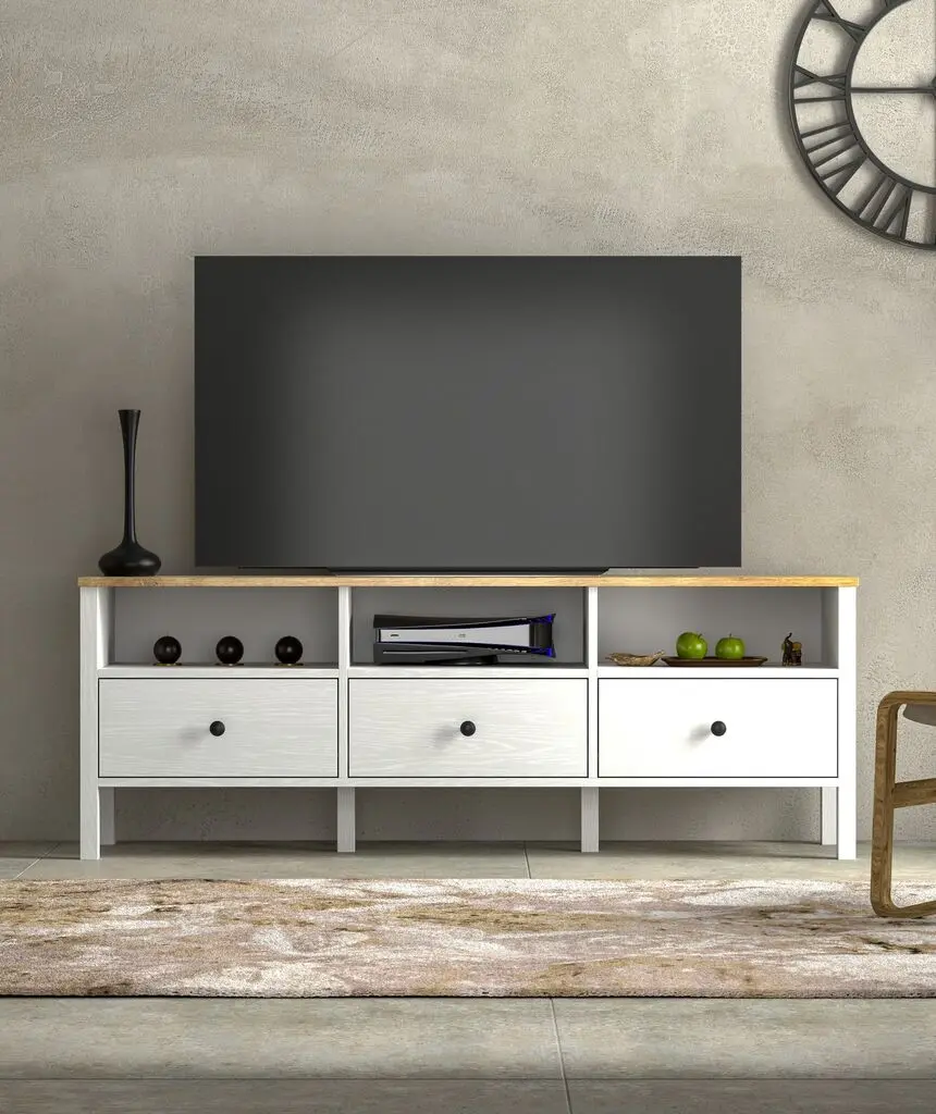 Hanah Home TV Komoda FRN-20055, 160x58x35 cm, Bela