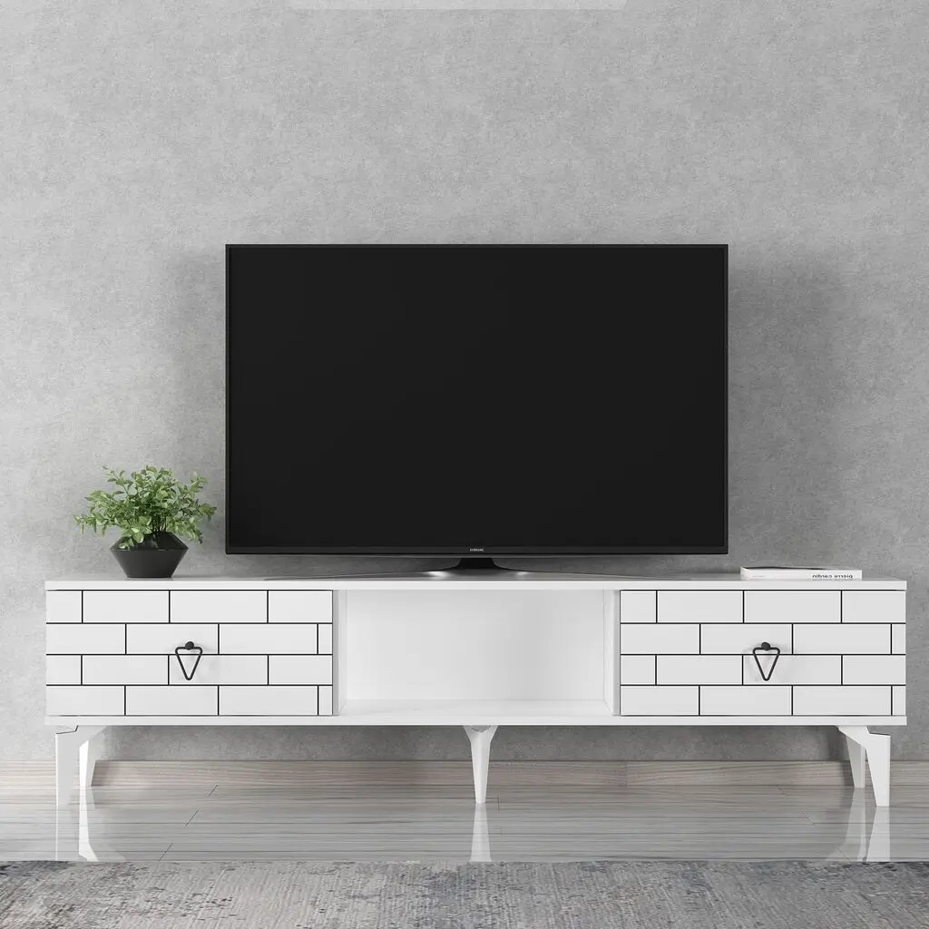 Hanah Home TV Komoda Varna, 150x44,6x29,6 cm, Bela
