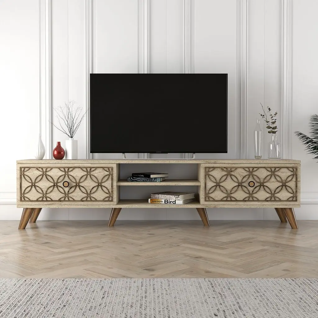 Hanah Home TV komoda Class, 180x44x37 cm, Krem