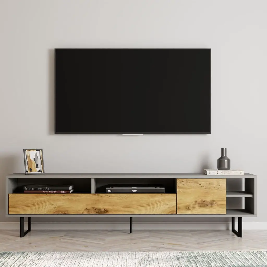Hanah Home TV Komoda Luga, 180x44,7x29,8 cm, Hrast