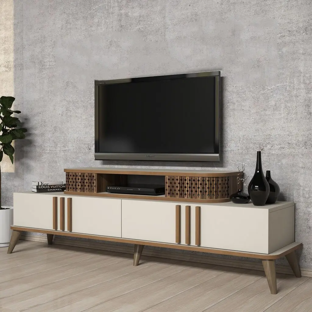 Hanah Home TV komoda Eylul, 168x39x51 cm, Krem