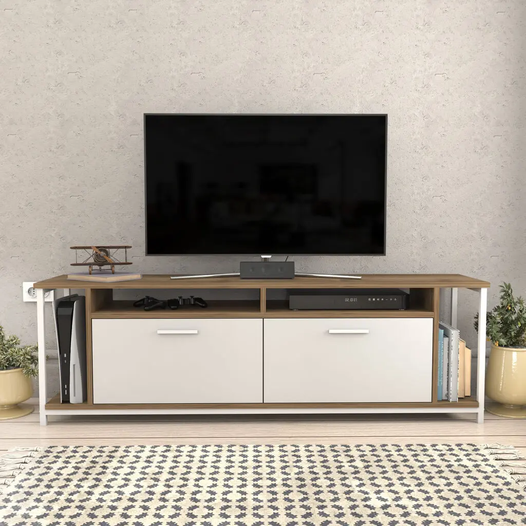 Hanah Home TV Komoda Omar, 160x50,8x35 cm, Belo-Orah