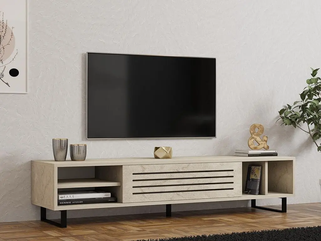 Hanah Home TV komoda Safir, 160x35x40 cm, Krem