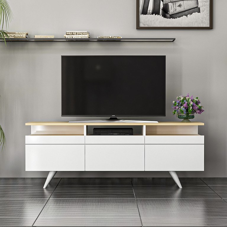 Hanah home TV Komoda Berlin 150 Hrast-Bela