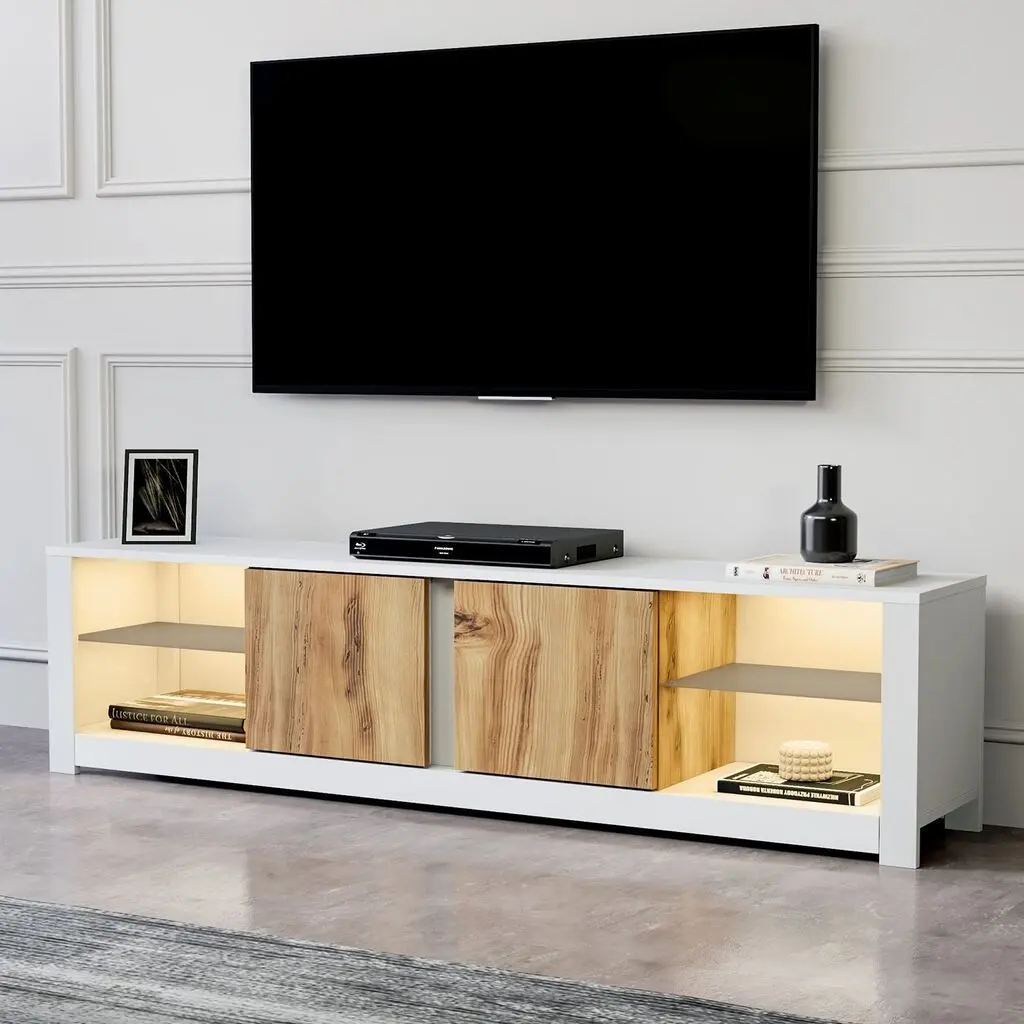 Hanah Home TV komoda Aydos, 180x45x35 cm, Hrast-bela