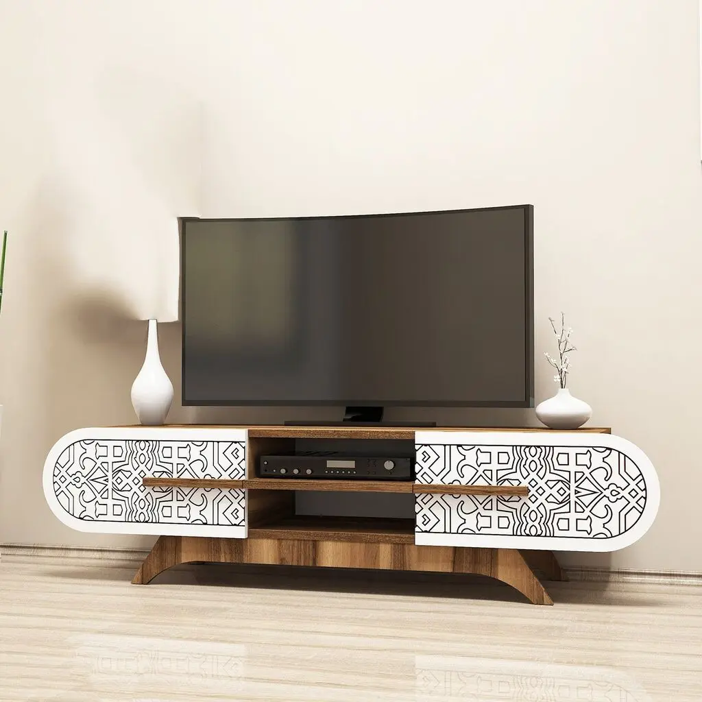 Hanah Home TV komoda Defne, 145x37x37 cm, Orah-bela