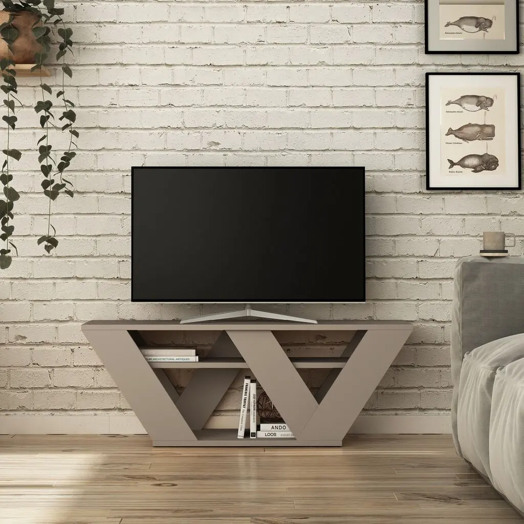Hanah Home TV komoda Pipralla, 110x40x30 cm, Moka