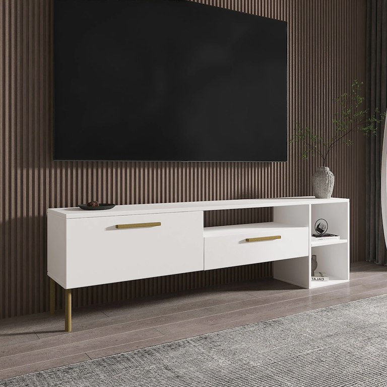 Hanah home TV Komoda Parion Belo-Zlatna