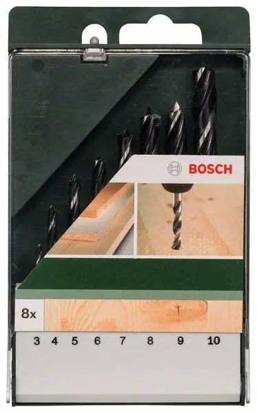 BOSCH Set spiralnih burgija za drvo 8/1 2609255215