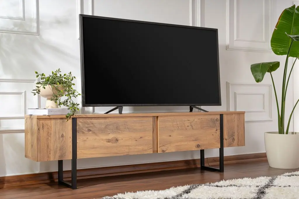Hanah Home TV Komoda Serenity, 180x50x29.5cm, Smeđe-Crna