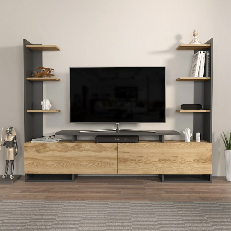 Hanah home TV Komoda Ava Hrast-Crna
