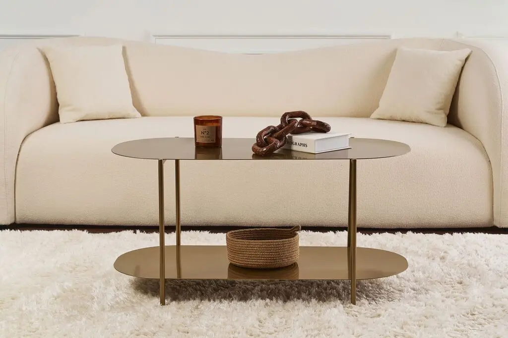 Hanah Home Klub sto Shb-14-A, 100x45x51 cm, Zlatne boje