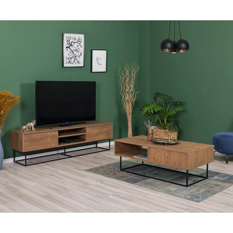 Hanah Home Set TV Komoda i klub sto Orah