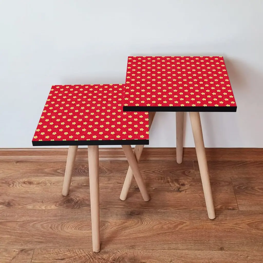 Hanah Home Set klub stočića 2Shp416, 2 komada, Šareni