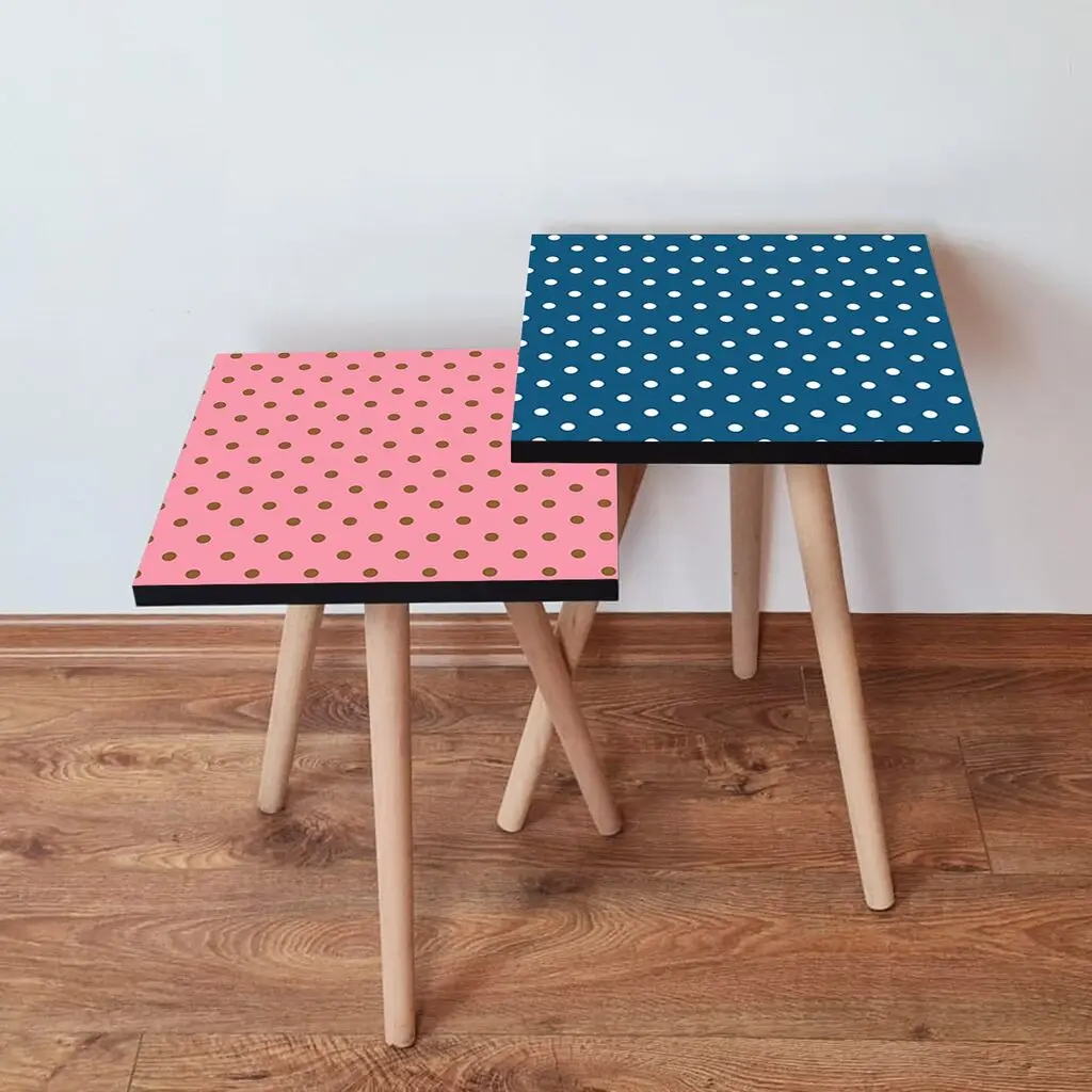 Hanah Home Set klub stočića 2Shp309, 2 komada, Šareni