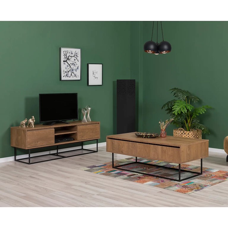 Hanah Home Set TV Komoda i klub sto Orah