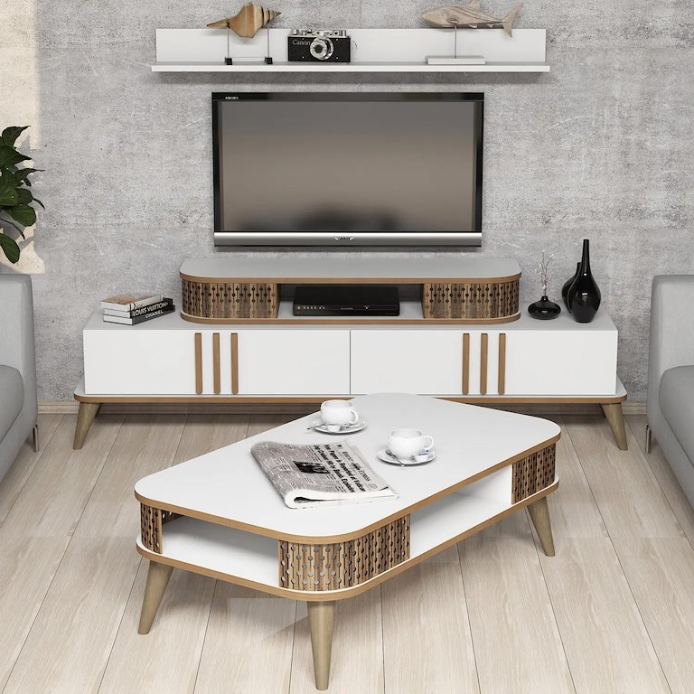 Hanah Home Set TV Komoda i klub sto Beli