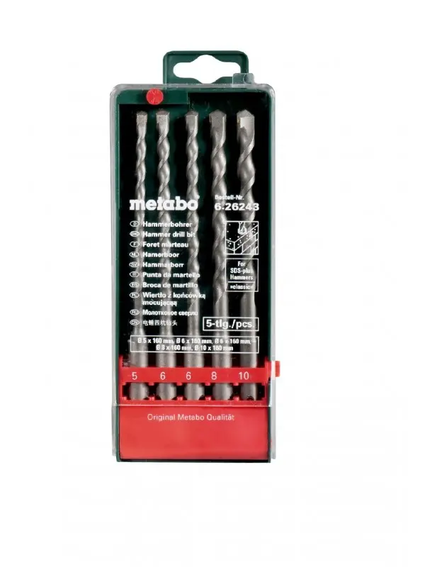 Metabo Set spiralnih burgija sds plus classic, 5 komada