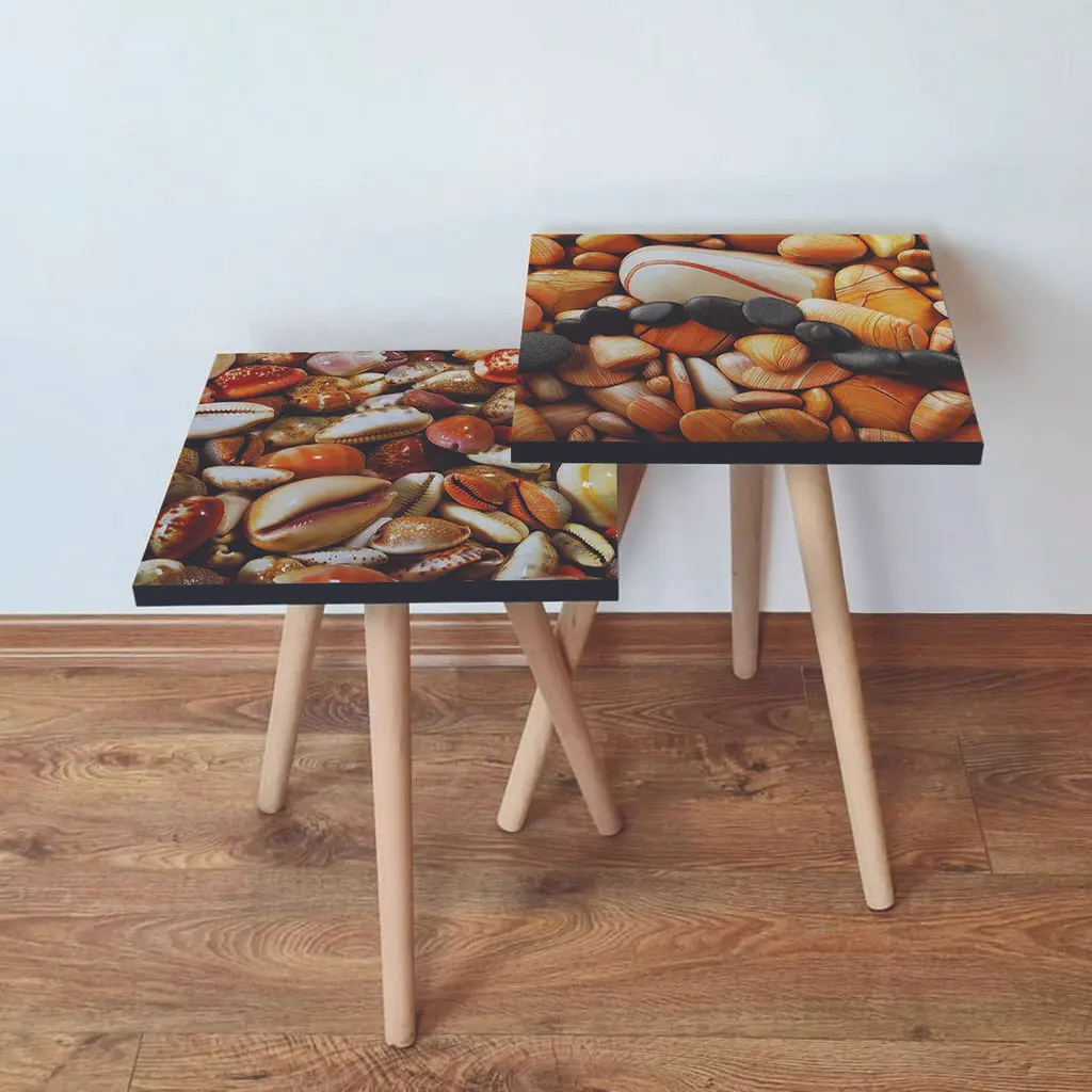 Hanah Home Set klub stočića 2Shp340, 2 komada, Šareni