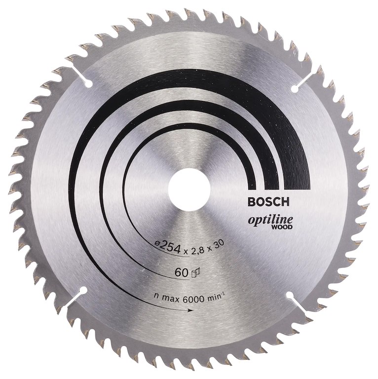 Bosch List kružne testere Optiline Wood 2608640444, 254 x 30 x 2,8 mm, 60