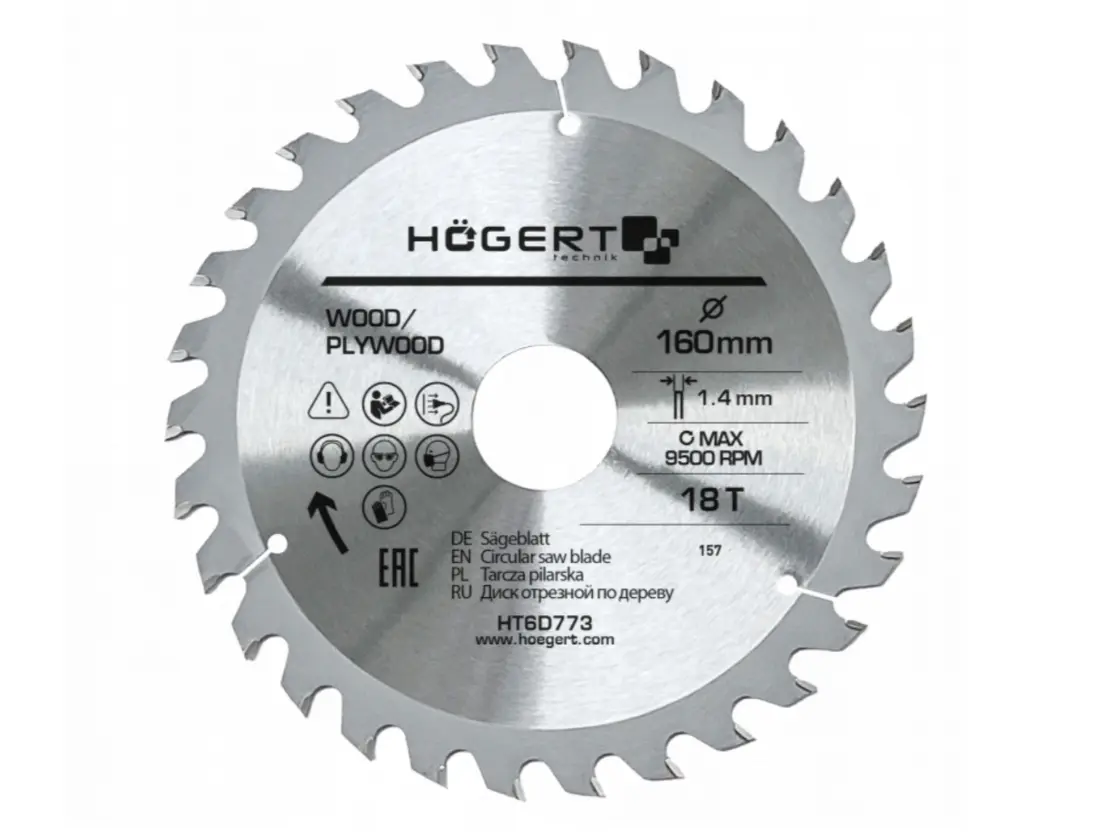 HÖGERT Testera za cirkular 165mm 18T