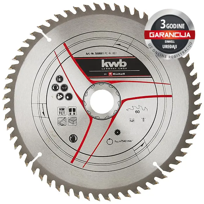 EINHELL Rezni list TCT 216x30x2.8 T60