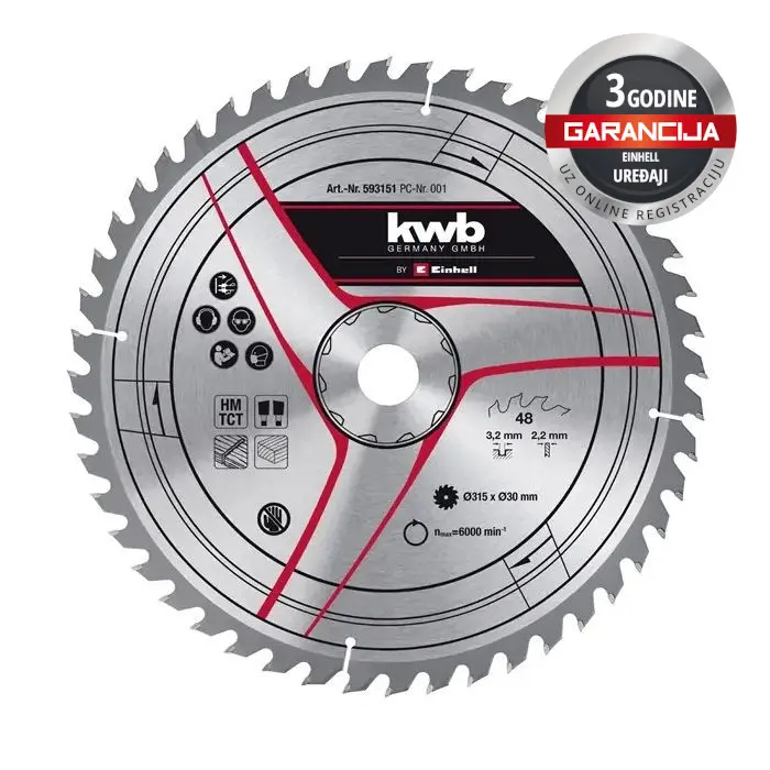EINHELL Rezni list TCT 315x30x3.2 T48
