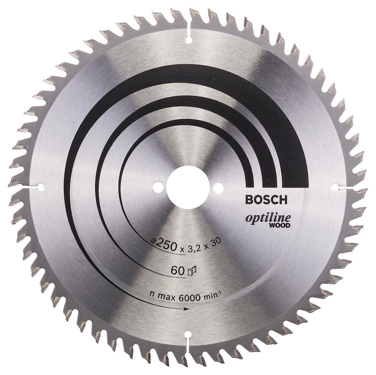 Bosch List kružne testere Optiline Wood 2608640665, 250 x 30 x 3,2 mm, 60