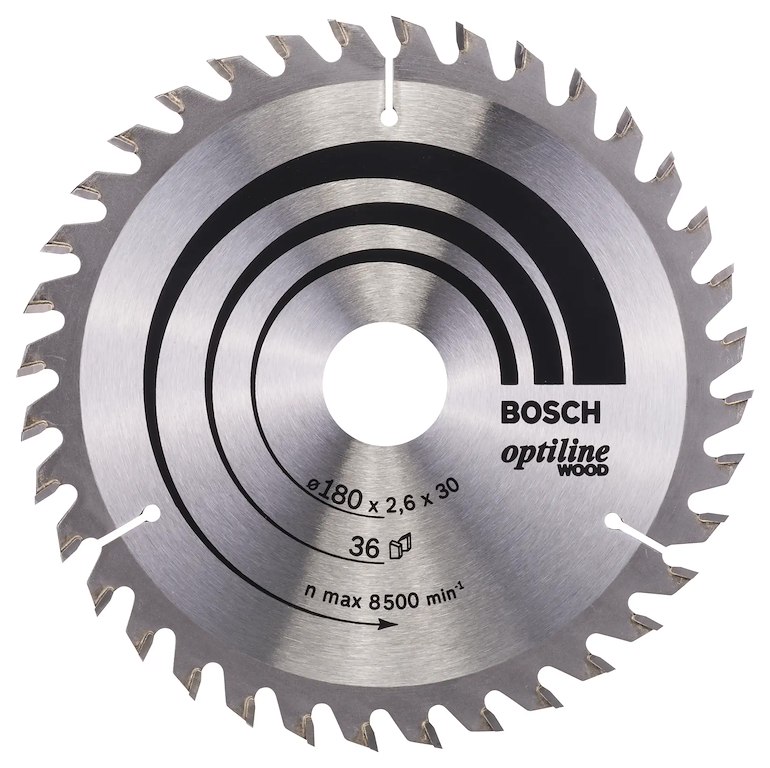 Bosch List kružne testere Optiline Wood 180 x 30/20 x 2,6 mm, 36 2608640609, 180 x 30/20 x 2,6 mm, 35