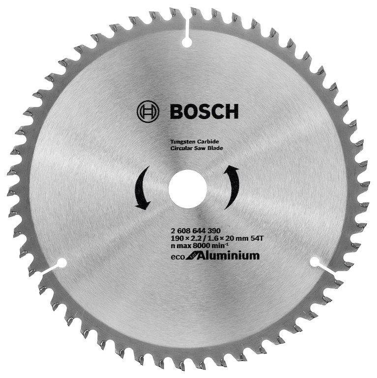 Bosch List kružne testere za aluminijum Ø190x2,2x20/54z Eco for Aluminium 2608644390, Ø190x2,2x20/54z