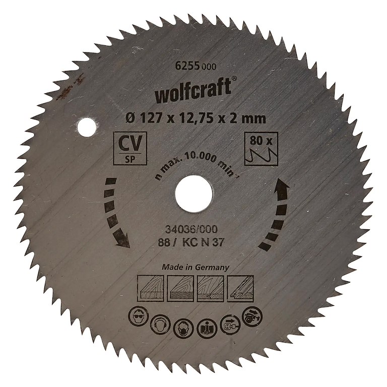 WOLFCRAFT Testera za ručne cirkulare, CV, 127mm 6255000