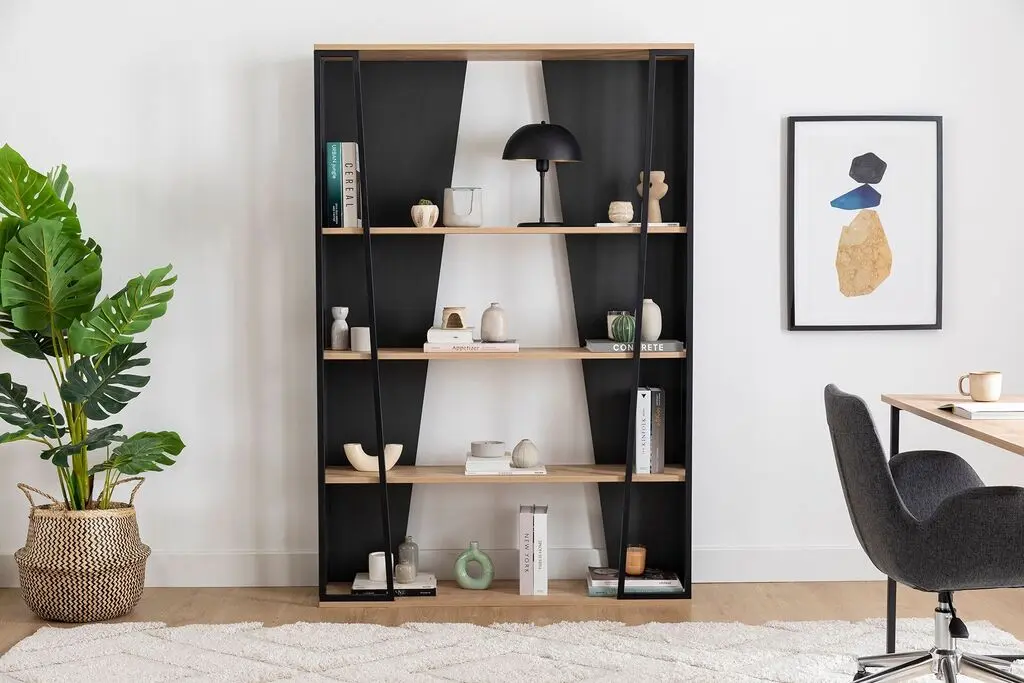 Hanah Home Polica za knjige Lissa, 123.6x32x179.6 cm, Braon