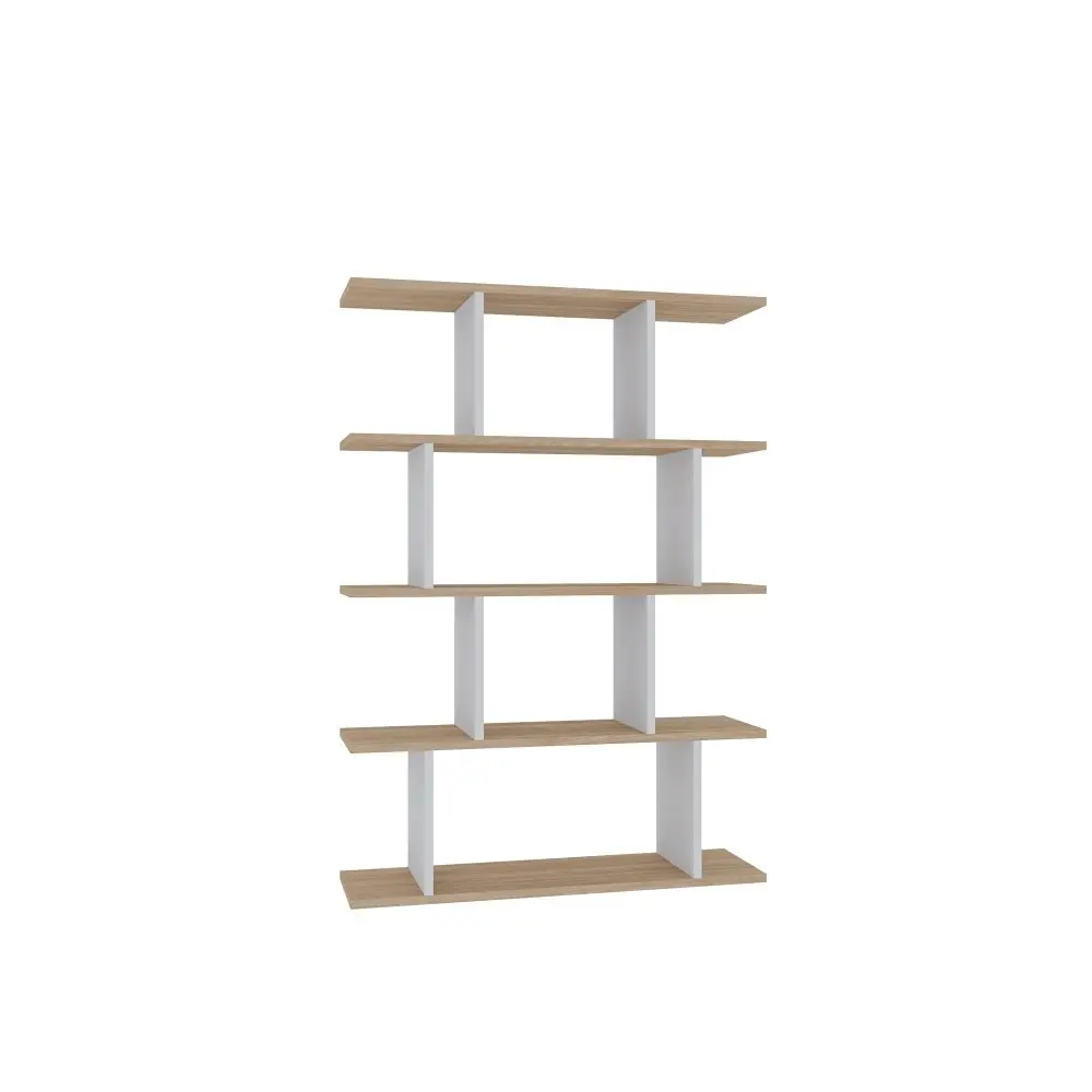 Hanah Home Harmon White Oak Polica za knjige 90x25x127.4cm, Bež bela