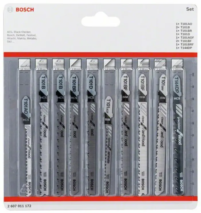 BOSCH Set listova za ubodne testere Clean Precision 10/1