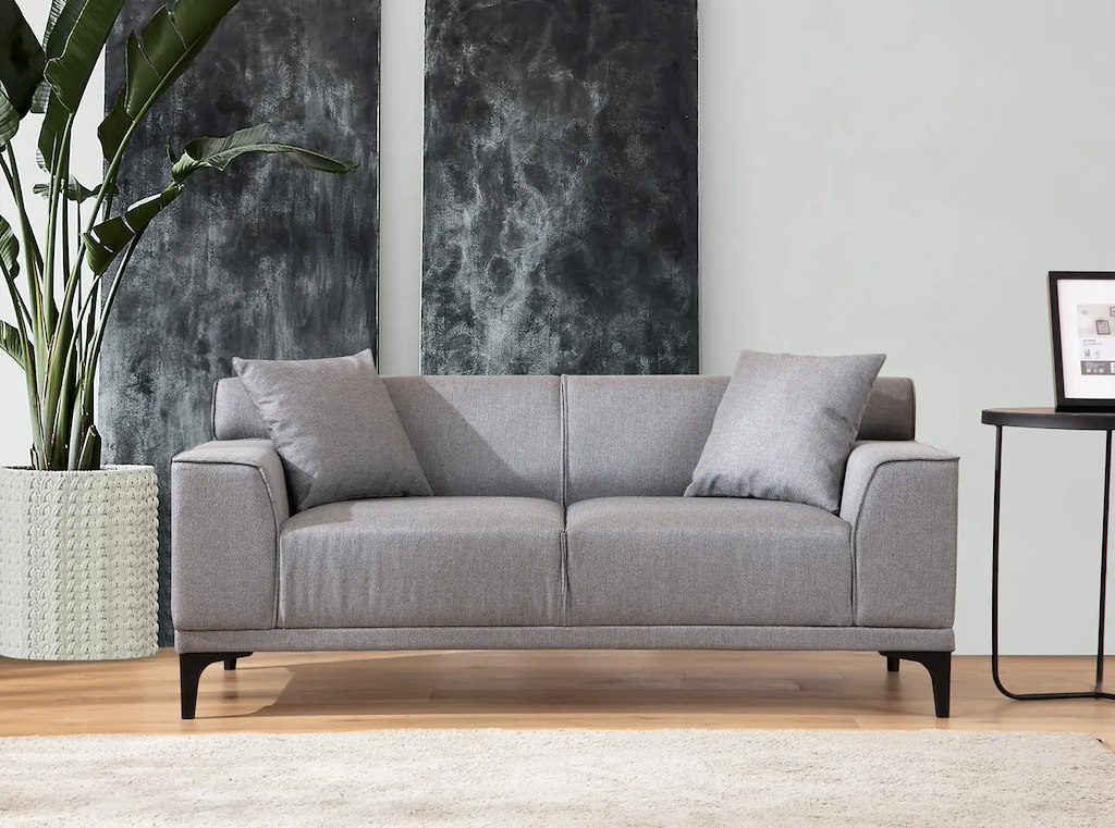 Atelier del Sofa Dvosed Petra 2 163x86x69cm Svetlosivi