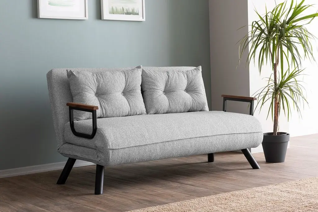 Atelier del Sofa Dvosed na razvlačenje Sando 2 Sivi