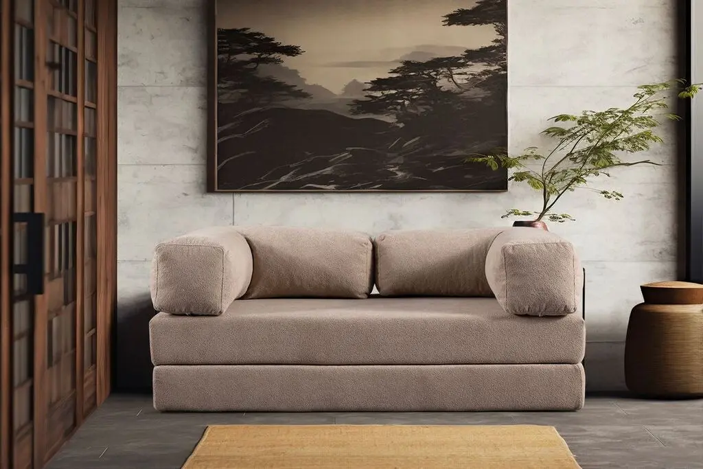 Atelier del Sofa Dvosed na razvlačenje Via Con, 200x80x100cm, Bež