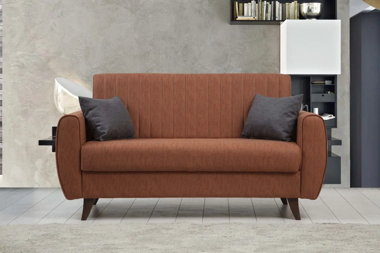 Atelier del Sofa Dvosed na razvlačenje Alkon 158x86x77cm Bronzani