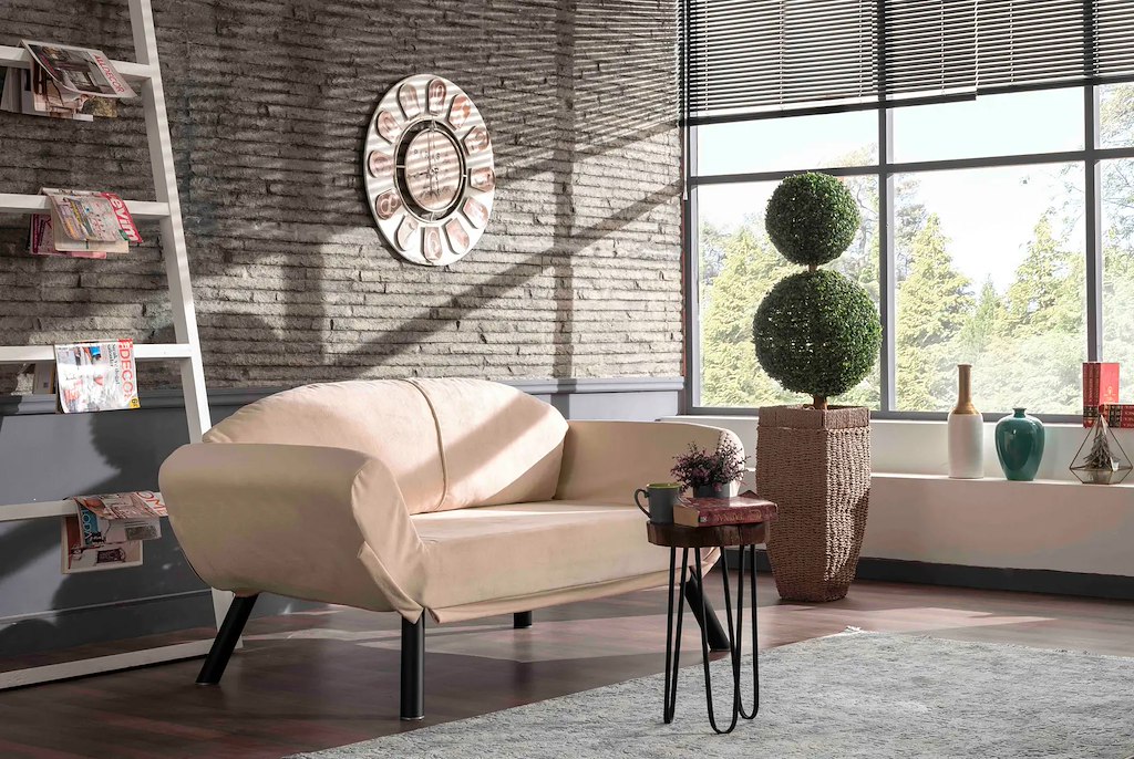 Atelier del Sofa Dvosed na razvlačenje Genzo 177x87x75cm Krem