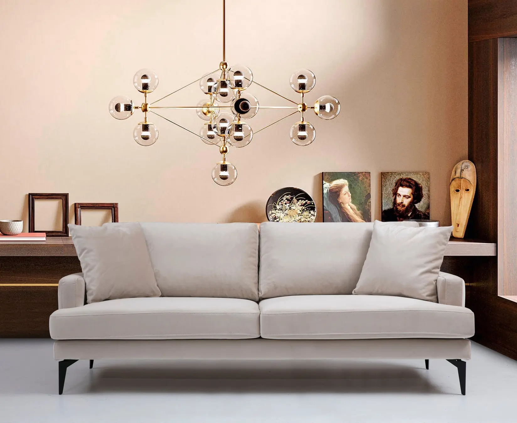 Atelier del Sofa Dvosed Papira 90x88x175cm Bež