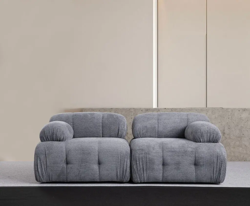 Atelier del Sofa Dvosed Petite 2, 190 x 95 x 75 cm, Sivi