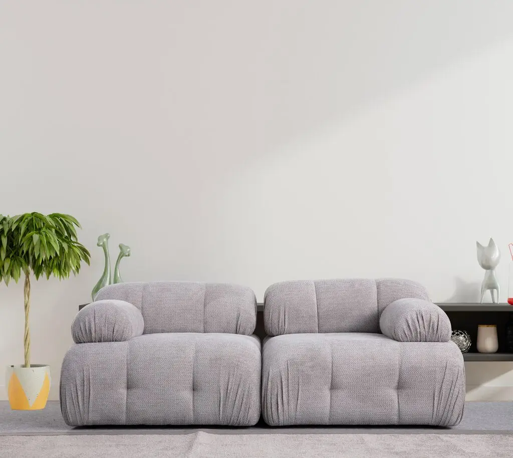 Atelier del Sofa Dvosed Petite 2, 190 x 95 x 75 cm, Svetlosivi