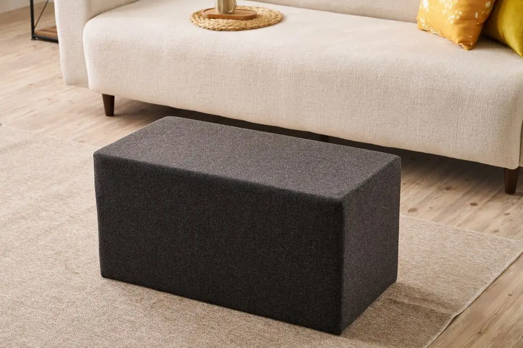 Atelier del Sofa Tabure Demre, 80x40x40cm, Antracit