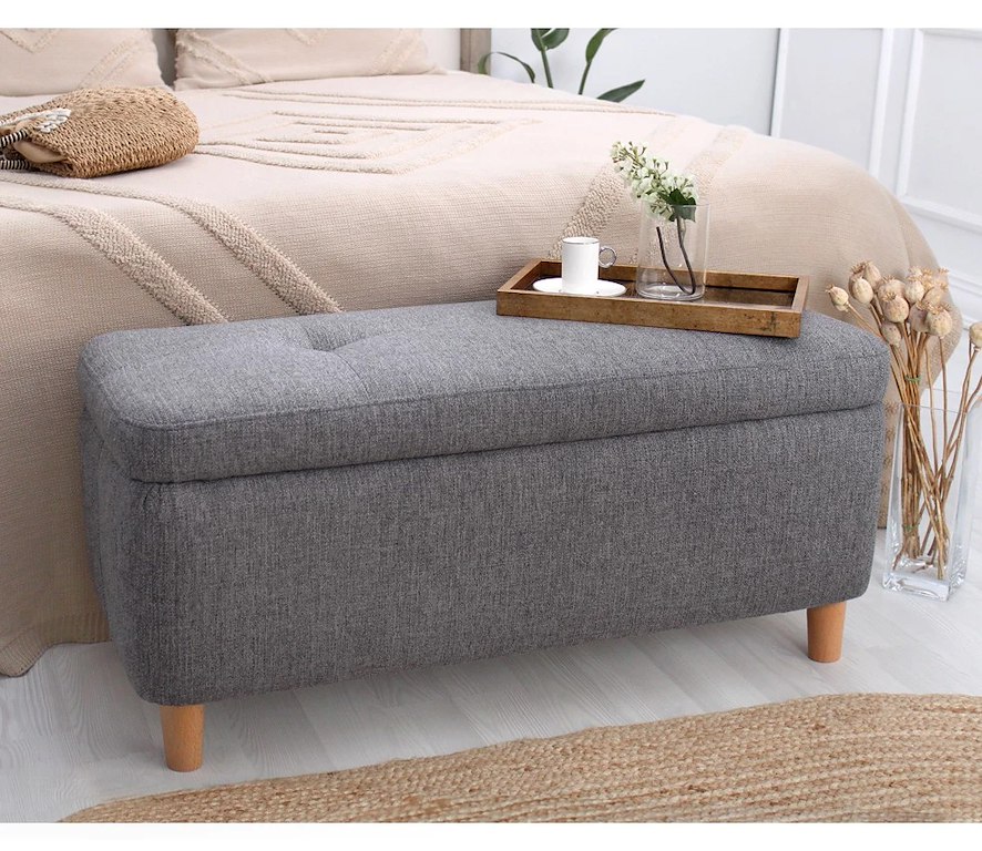 Atelier del Sofa Tabure 100x45x41cm, Tamnosivo