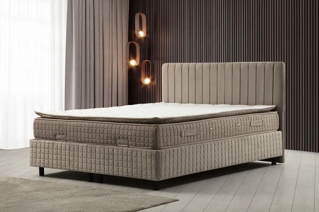 Hanah Home Krevet sa uzglavljem Safir, 90x114x190 cm, Braon