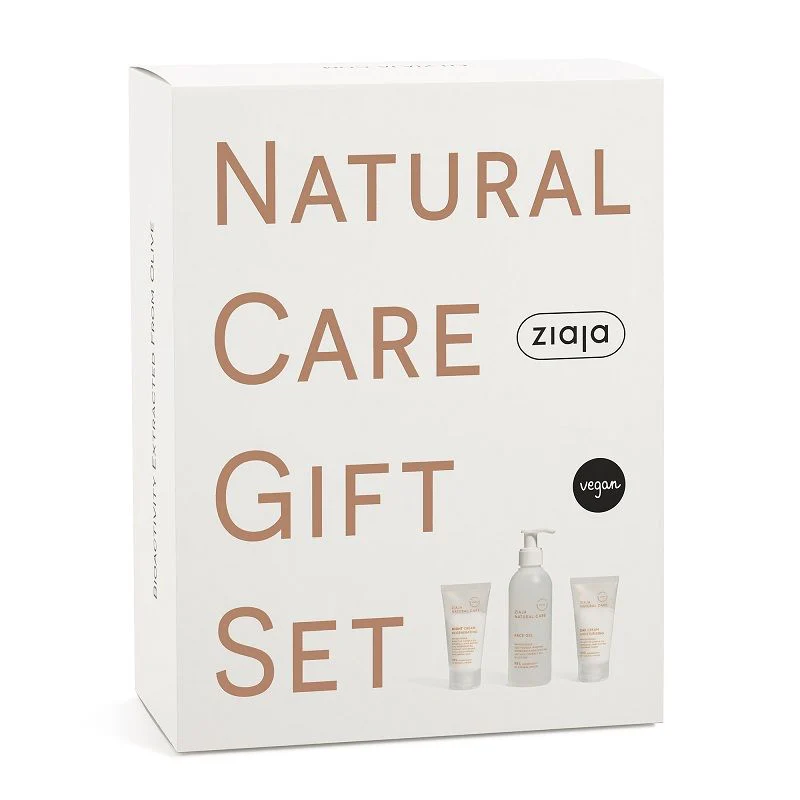 Ziaja Natural Care set za negu lica (dnevna krema za lice 50ml, noćna krema za lice 50ml, gel za umivanje 190ml)